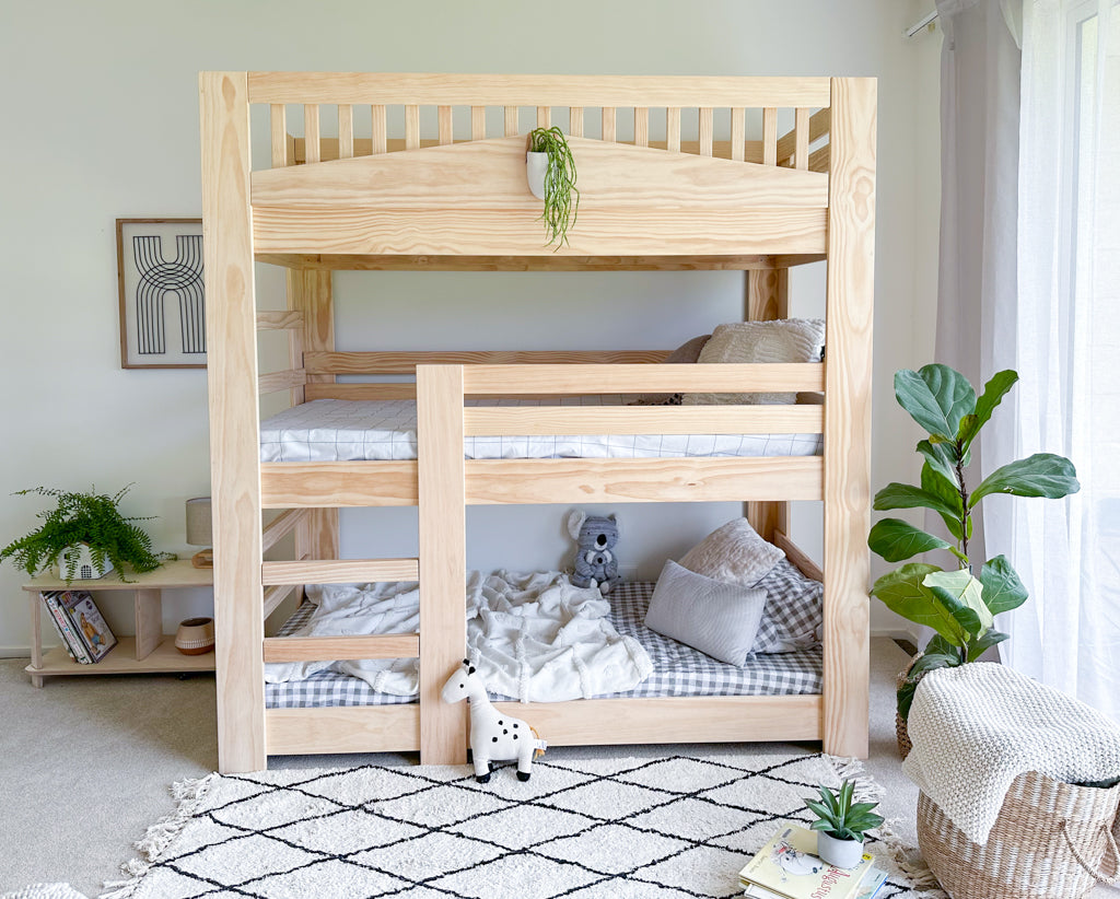 Triple bunk beds PINE – Magic of wood PTY LTD