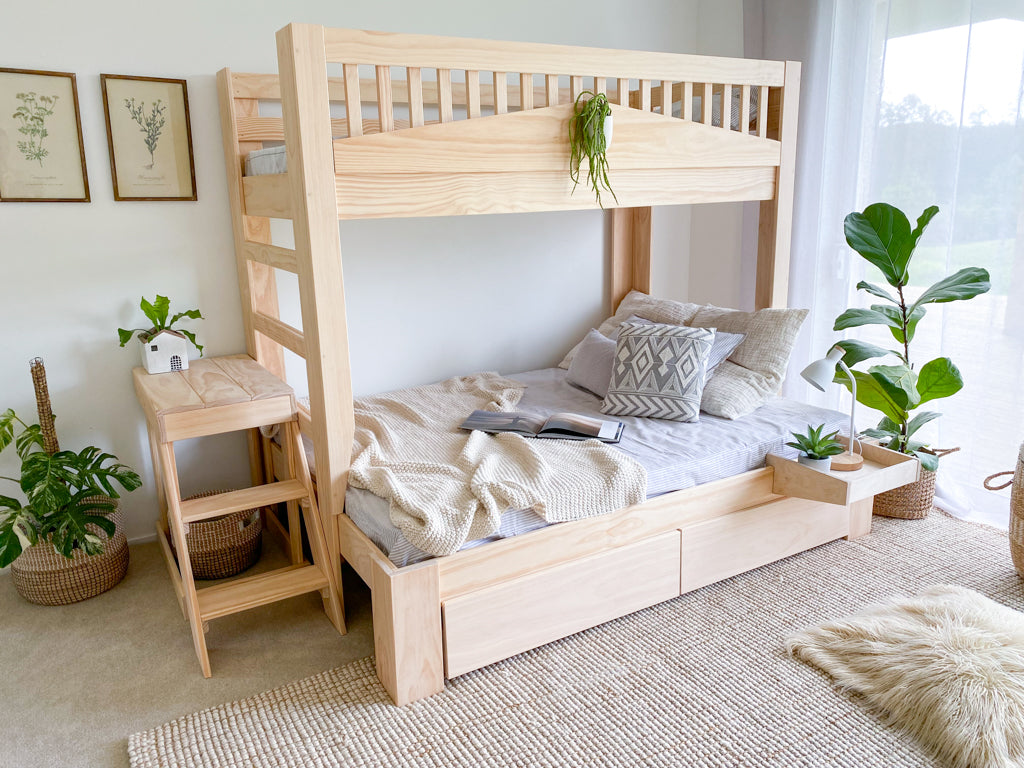 Family Cozy bunk bed PINE – Magic of wood PTY LTD