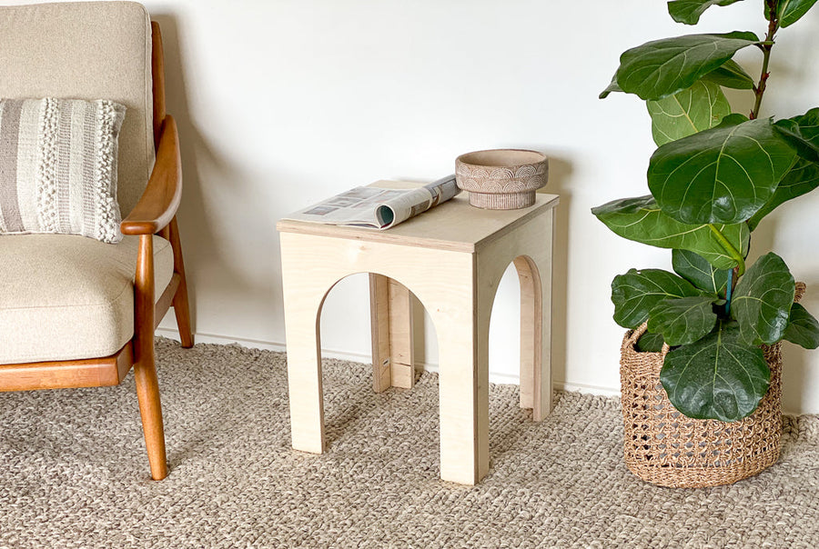 Arch bedside table – Magic of wood PTY LTD